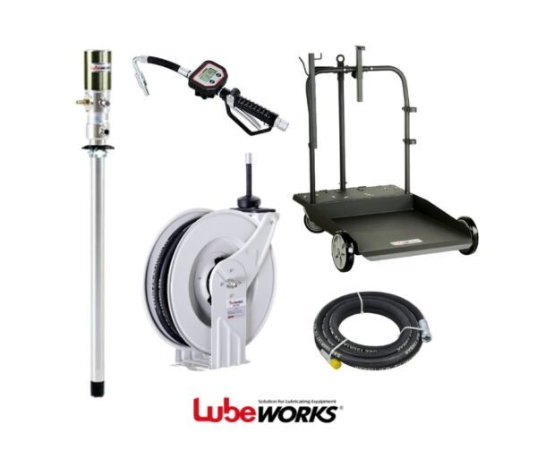 Heavy Duty Oil Barrel Pump & Trolley Kit For Engine & Lube Oil