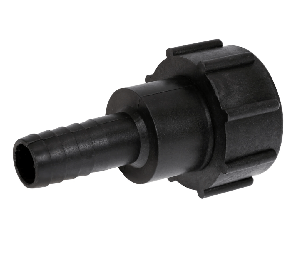 IBC Adapter With Hose Tail 1" or 3/4" | Fits IBC Tanks DIN61